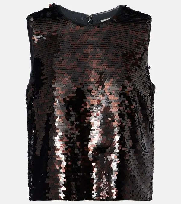 Staud Sequined Top - Brown