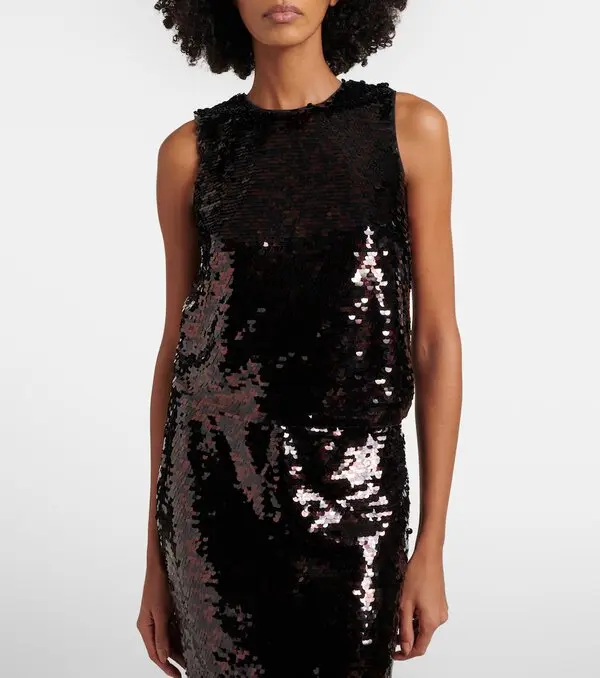 Staud Sequined Top - Brown