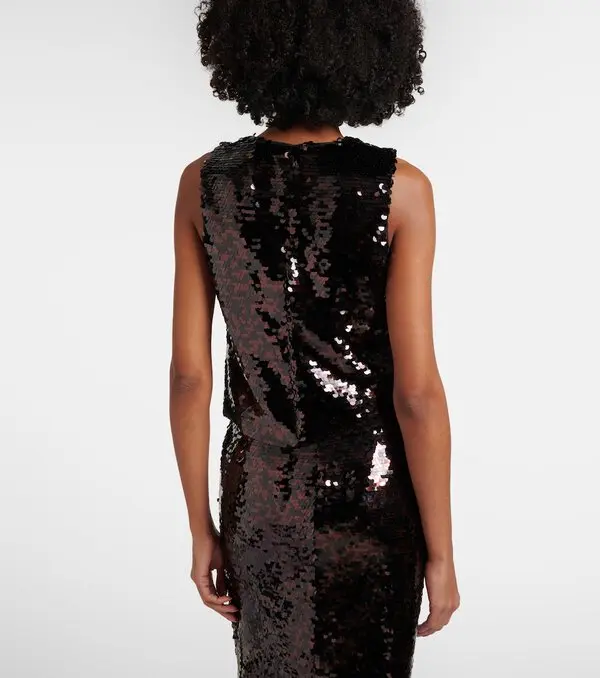 Staud Sequined Top - Brown
