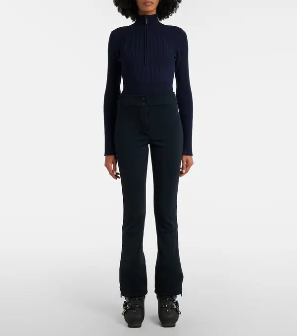 Cordova Butte Ribbed-knit Wool Ski Bodysuit - Blue