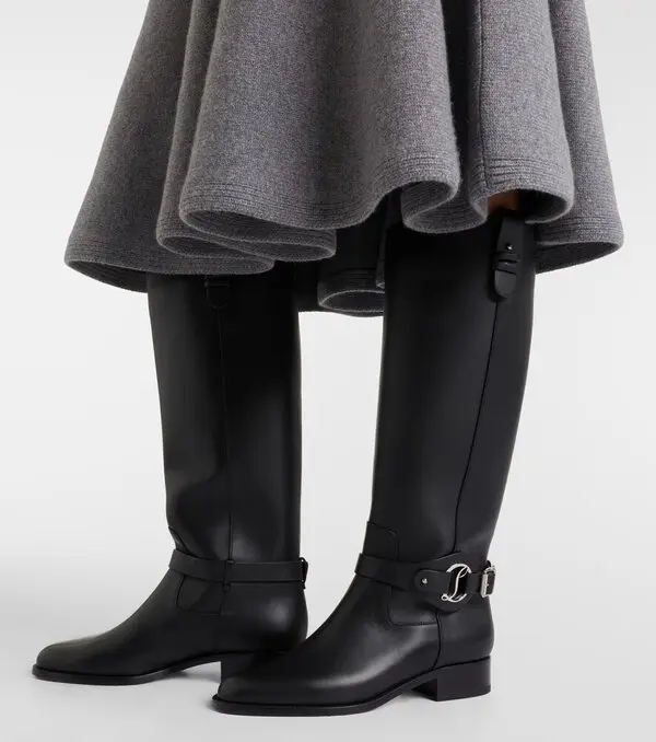 CHRISTIAN LOUBOUTIN Dianouchette Leather Biker Boots