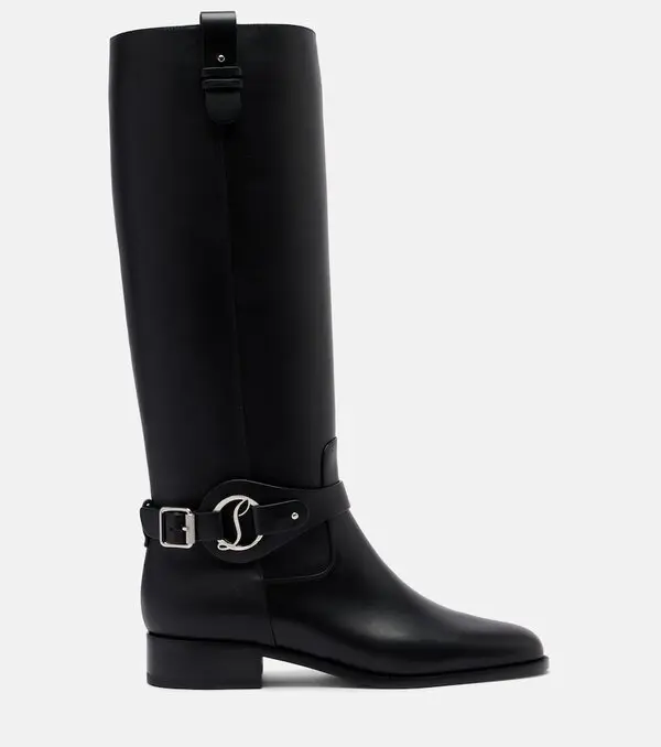 CHRISTIAN LOUBOUTIN Dianouchette Leather Biker Boots