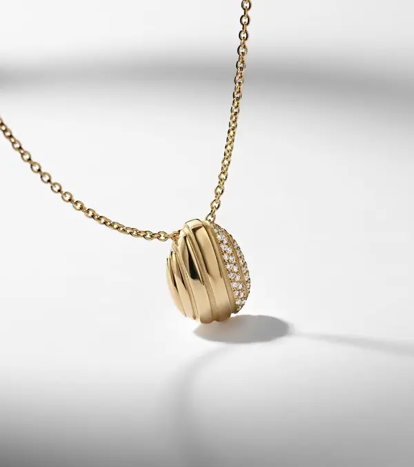 PAMELA ZAMORE Eos 18kt Yellow Diamond Pendant Necklace - Gold