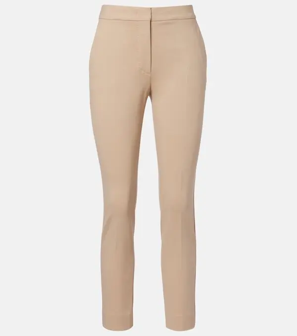 Max Mara Pegno Cropped Slim Pants - Beige