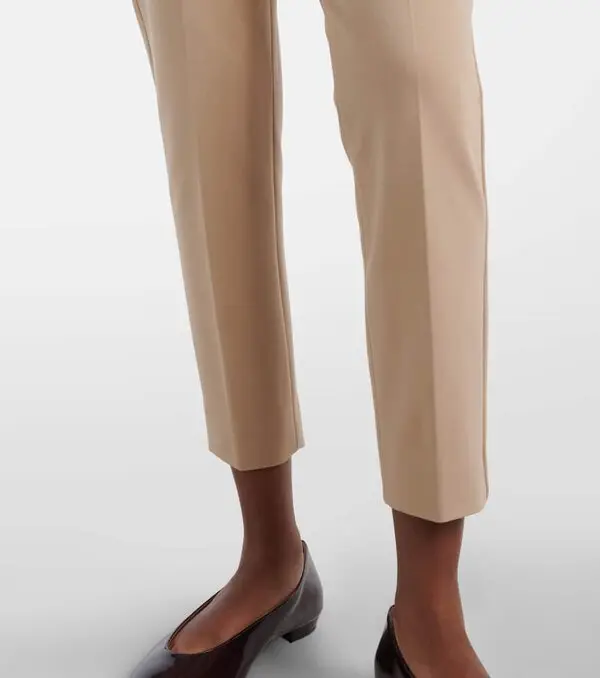 Max Mara Pegno Cropped Slim Pants - Beige