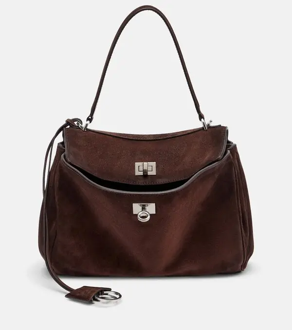 Balenciaga Rodeo Small Suede Top-handle Bag - Brown