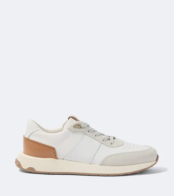 TOD'S Leather And Suede-trimmed Sneakers - White
