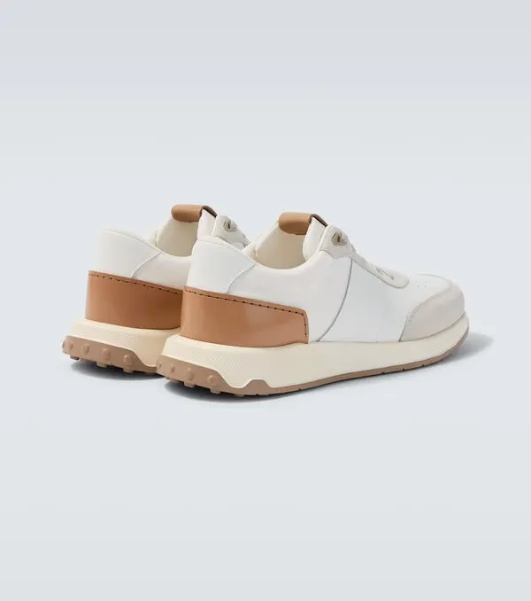 TOD'S Leather And Suede-trimmed Sneakers - White