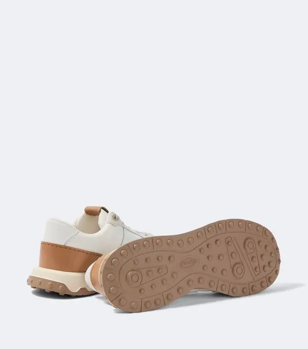 TOD'S Leather And Suede-trimmed Sneakers - White