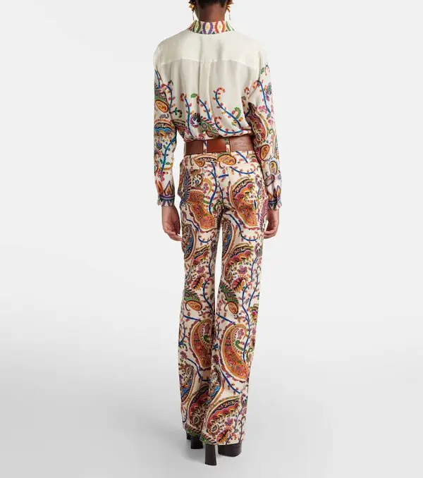 Etro High-rise Bootcut Jeans - Multicoloured