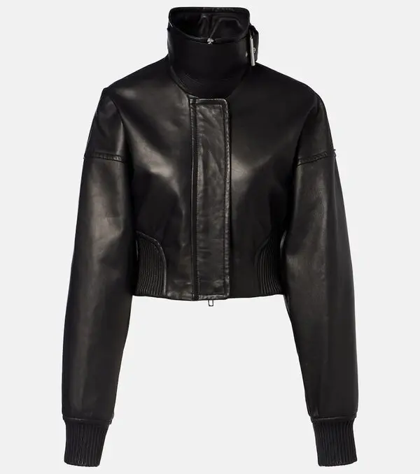 Sportmax Ossido Leather Blouson Jacket - Black