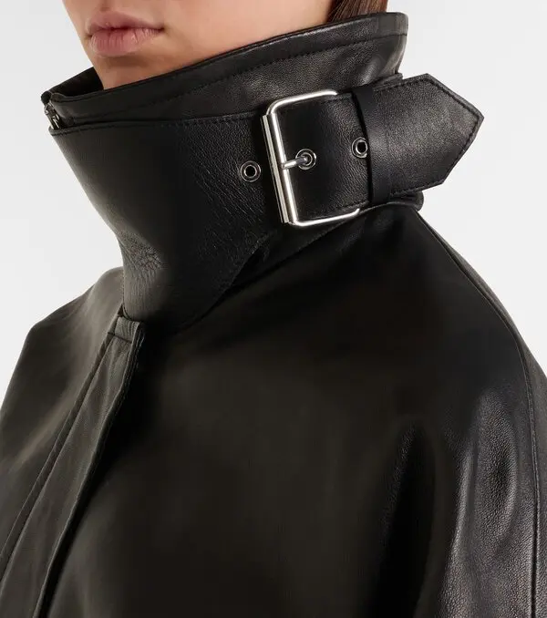 Sportmax Ossido Leather Blouson Jacket - Black