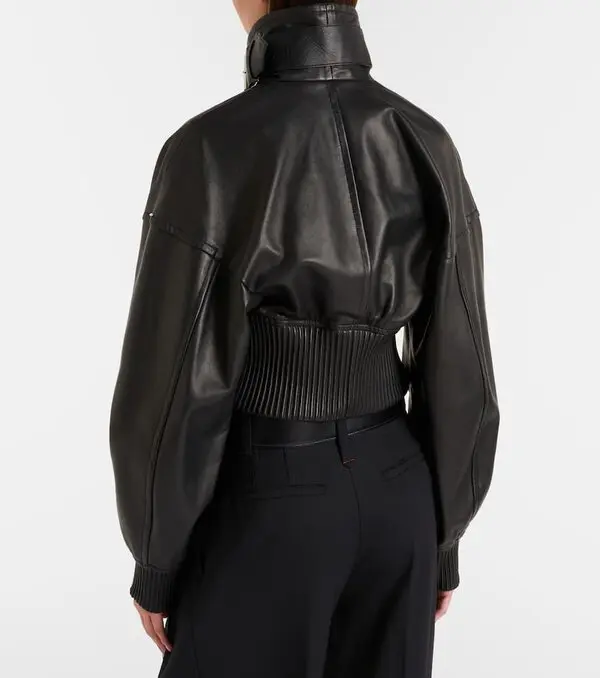Sportmax Ossido Leather Blouson Jacket - Black