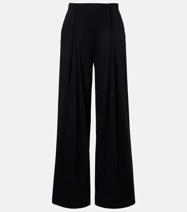 Max Mara Cocco Virgin Wool Jersey Wide-leg Pants