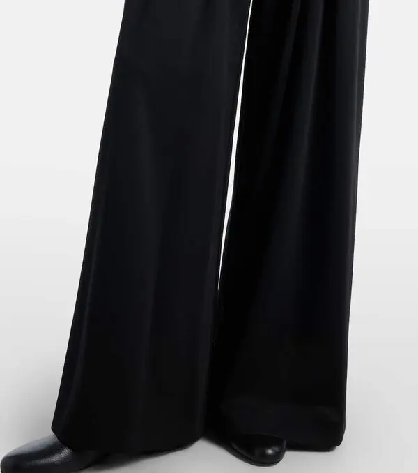 Max Mara Cocco Virgin Wool Jersey Wide-leg Pants