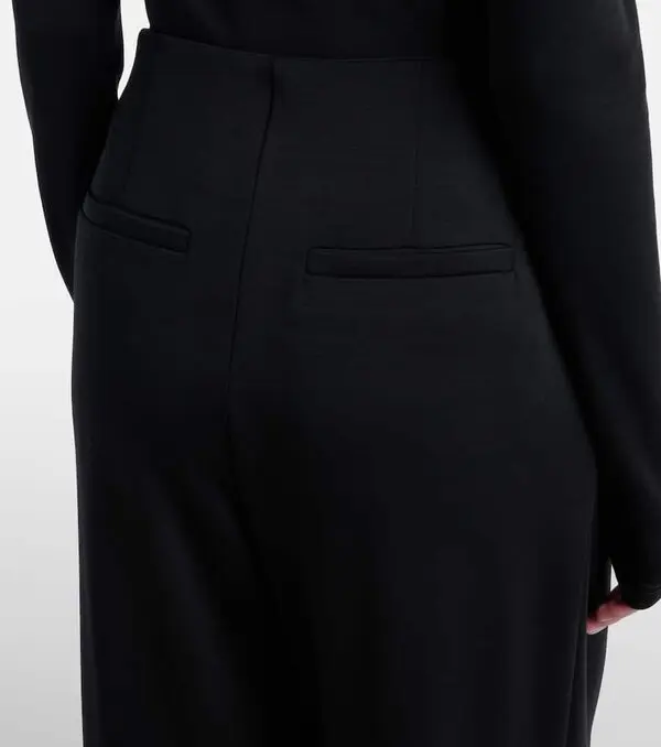 Max Mara Cocco Virgin Wool Jersey Wide-leg Pants