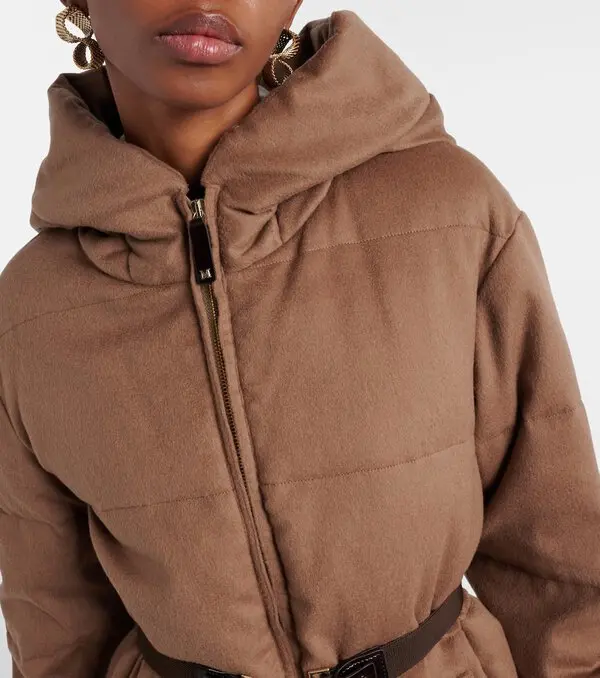 Max Mara The Cube Corona Camel Hair Puffer Jacket
