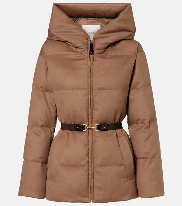 Max Mara The Cube Corona Camel Hair Puffer Jacket - Beige