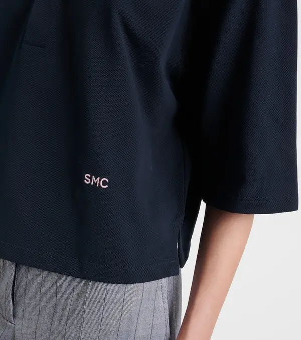 Stella McCartney Cropped Cotton Piqué Polo Shirt