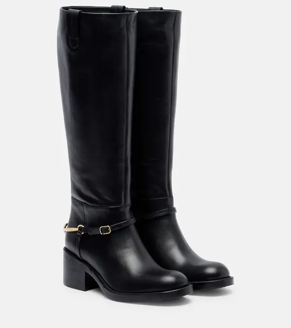 Chloé Dakota Leather Knee-high Boots - Black