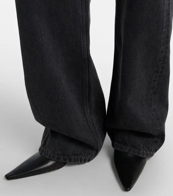 Saint Laurent Victoire 55 Leather Ankle Boots