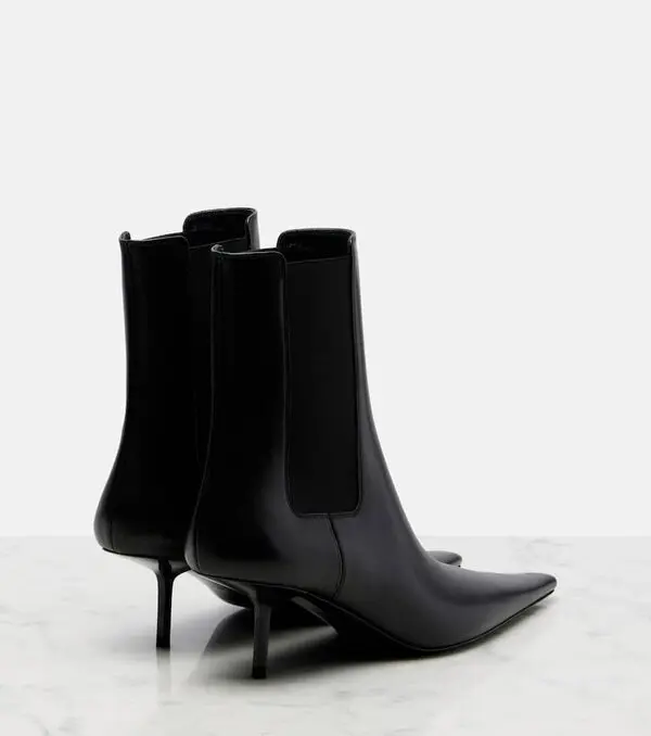 Saint Laurent Victoire 55 Leather Ankle Boots