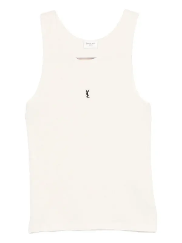 Saint Laurent Logo Cotton Tank Top