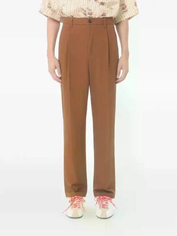 Valentino Garavani Cotton Chino Trousers - Brown