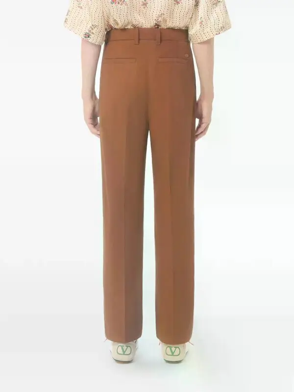 Valentino Garavani Cotton Chino Trousers - Brown