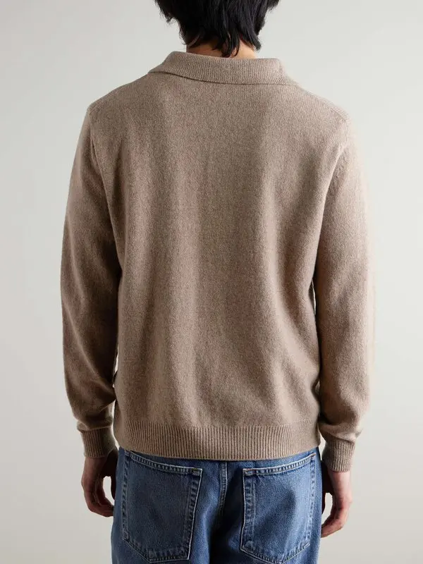 Sunspel Wool Collared Cardigan