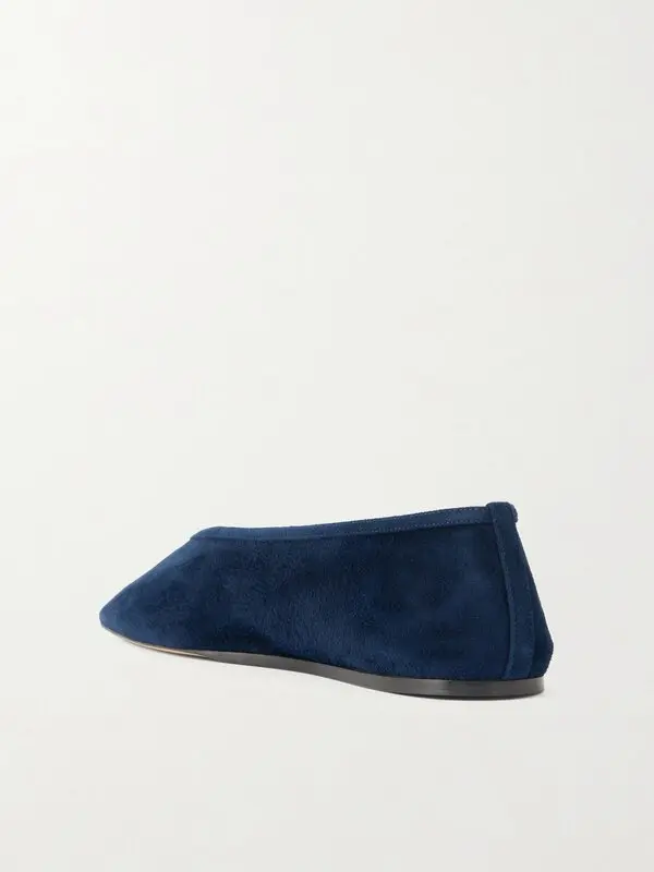 Le Monde Beryl Luna Suede Ballet Flats - Blue