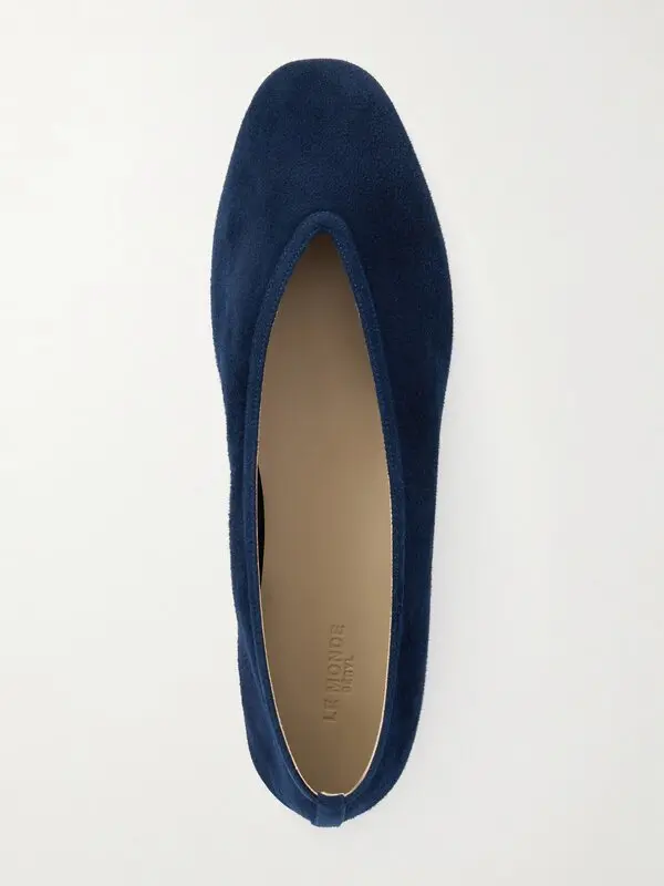 Le Monde Beryl Luna Suede Ballet Flats - Blue