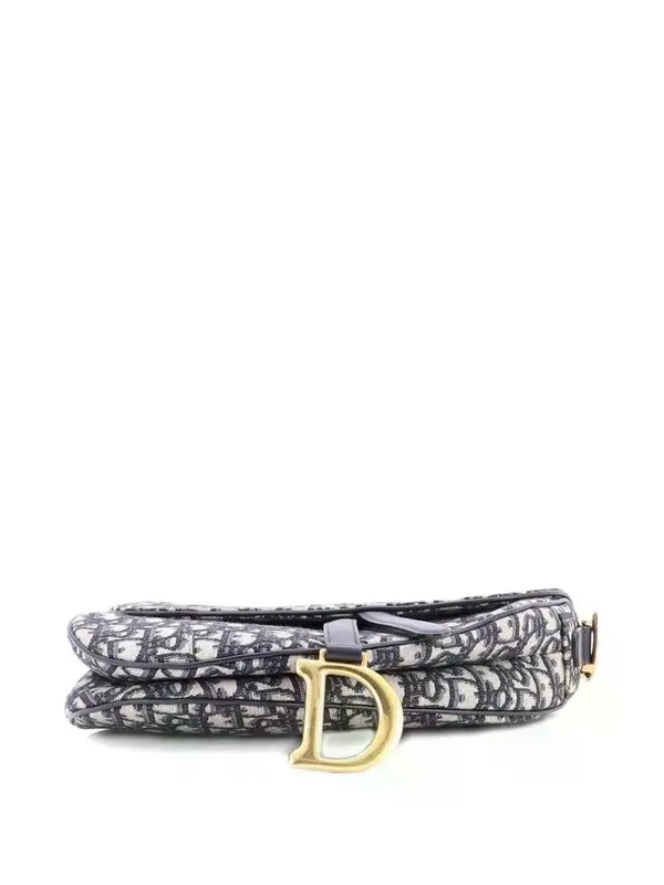 Dior Saddle Handbag Oblique Canvas Medium - Blue