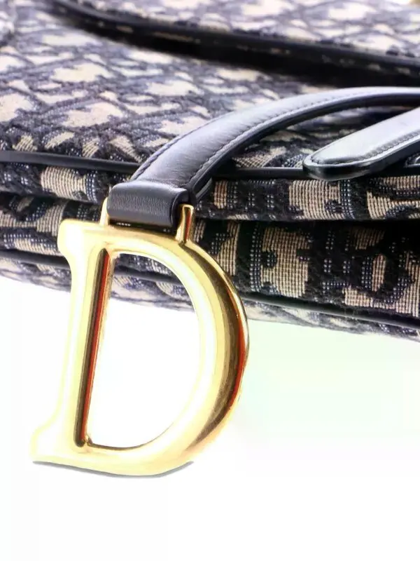 Dior Saddle Handbag Oblique Canvas Medium - Blue