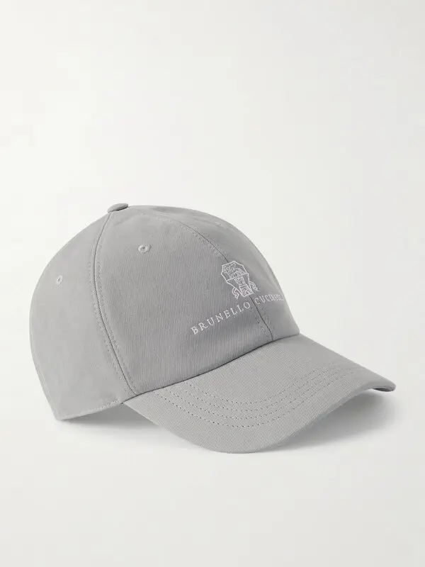 Brunello Cucinelli Logo-embroidered Baseball Cap - Gray