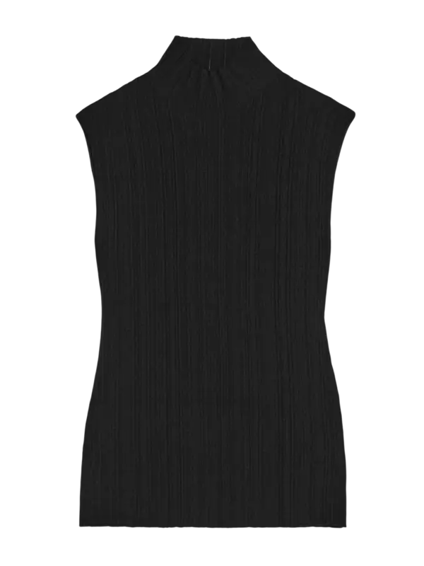 Proenza Schouler Federica Ribbed-knit Top - Black