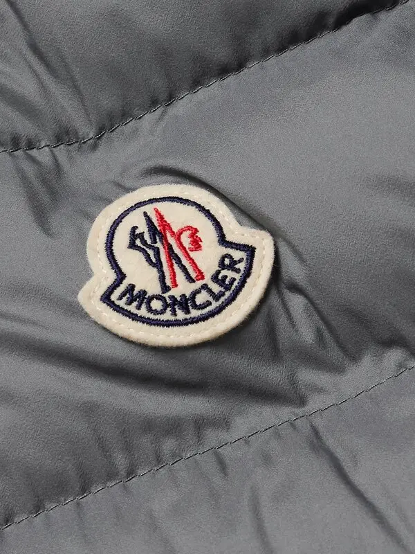 Moncler Logo-appliquéd Quilted Nylon Down Gilet - Gray