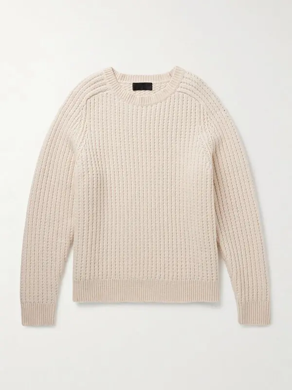NILI LOTAN Demitry Open-knit Sweater - Neutrals