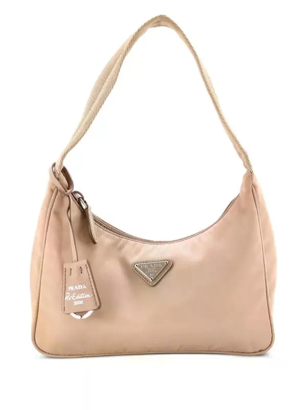 Prada Re-edition 2000 Tessuto Mini Hobo Bag - Neutrals