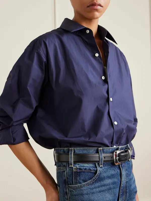 Comme Si Cotton-poplin Shirt - Blue