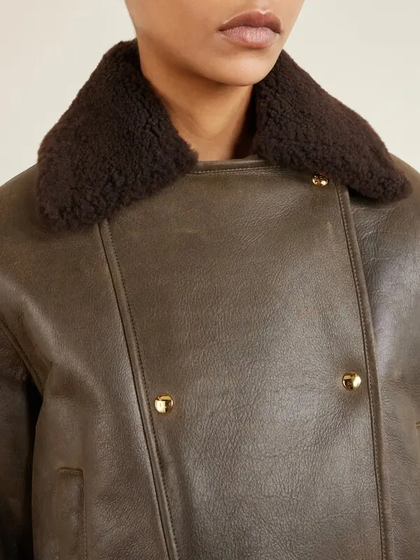 Loewe Double-breasted Shearling Jacket