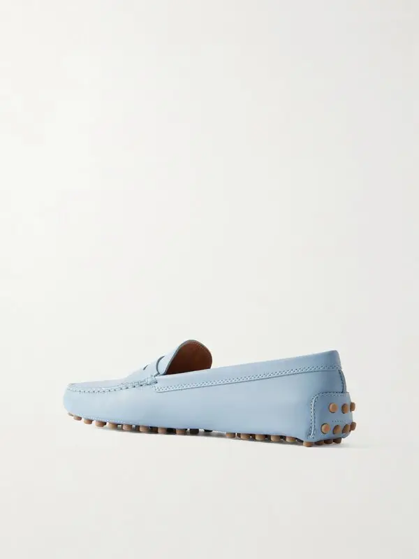 TOD'S Gommino Leather Loafers - Blue