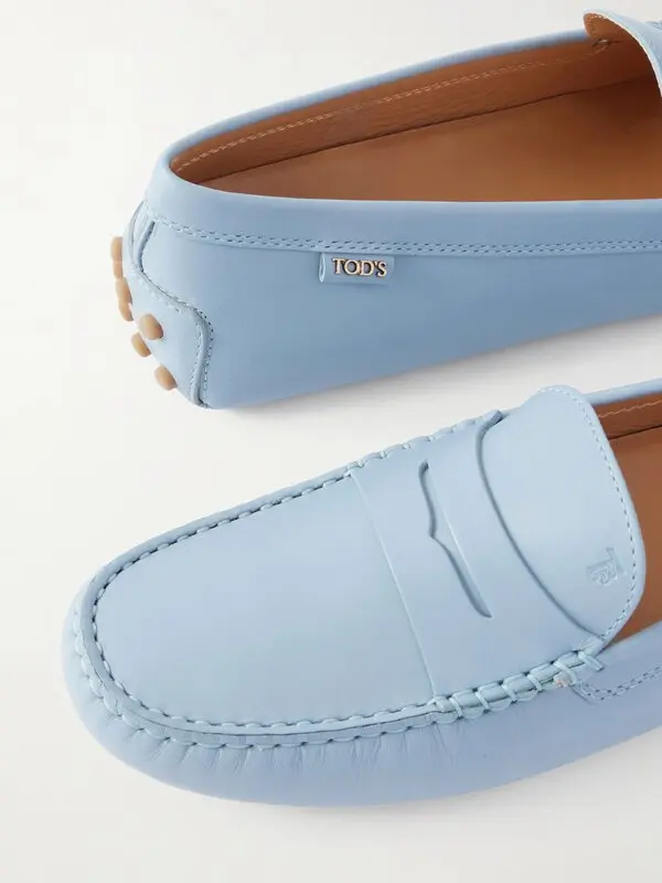 TOD'S Gommino Leather Loafers - Blue