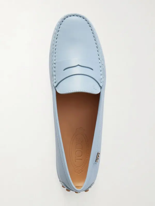 TOD'S Gommino Leather Loafers - Blue