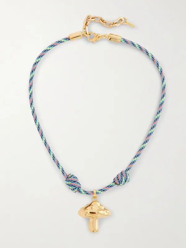 MARTHA CALVO Gold-plated Cord Necklace - Multi