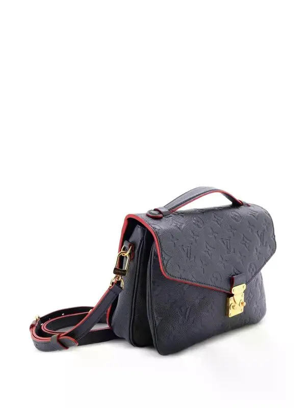 LOUIS VUITTON Pochette Metis Monogram Empreinte Leather Crossbody Bag - Blue