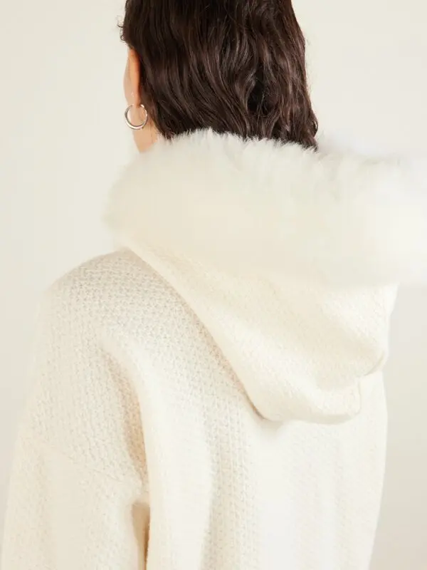 Sease Shearling-trimmed Wool Hoodie