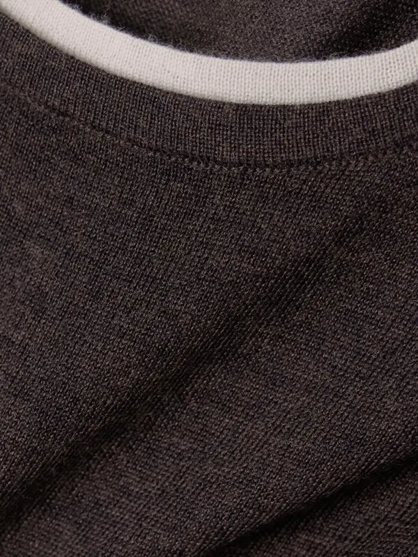 Arch4 Selcombe Layered Organic Cashmere Top - Brown