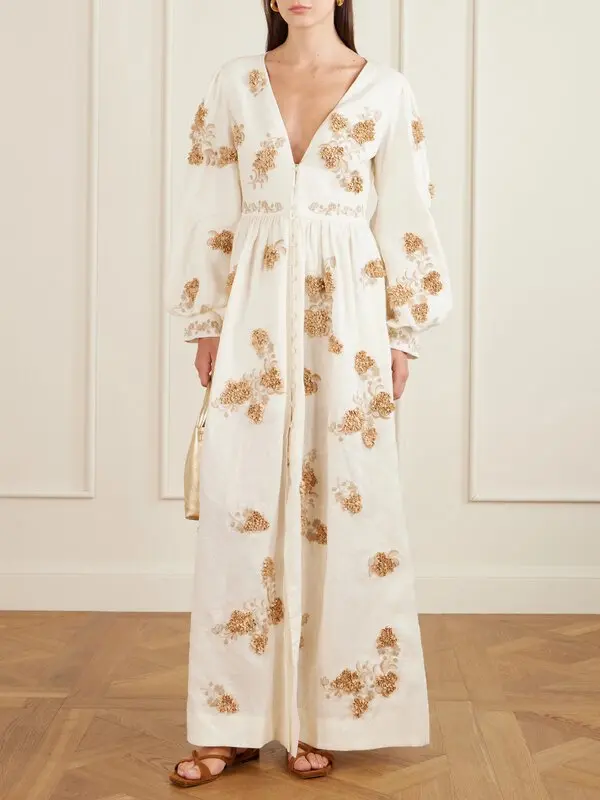 white christmas dresses Palmarie Perla Maxi Dres