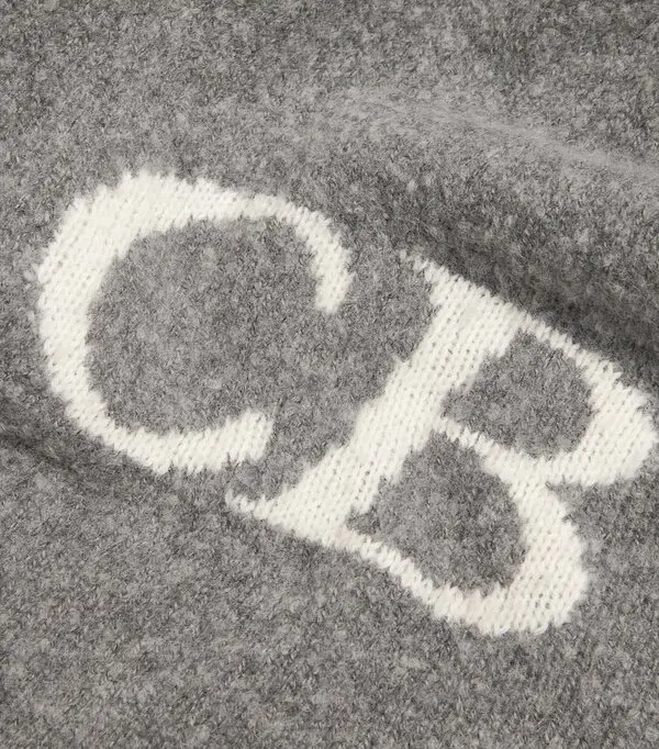 COLE BUXTON Wool-blend Logo Sweater - Grey